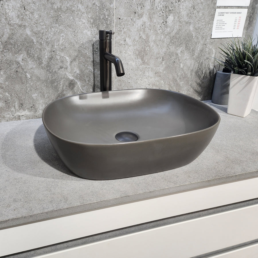 PURE OVAL 470MM CERAMIC VESSEL BASIN – Elite Bathroomware Outlet